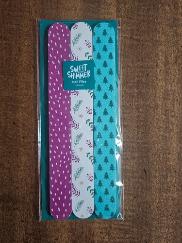 Padded Emery Boards Assorted Designs Sweet Shimmer Nail Files 7" Long 3 Pack NEW | eBay