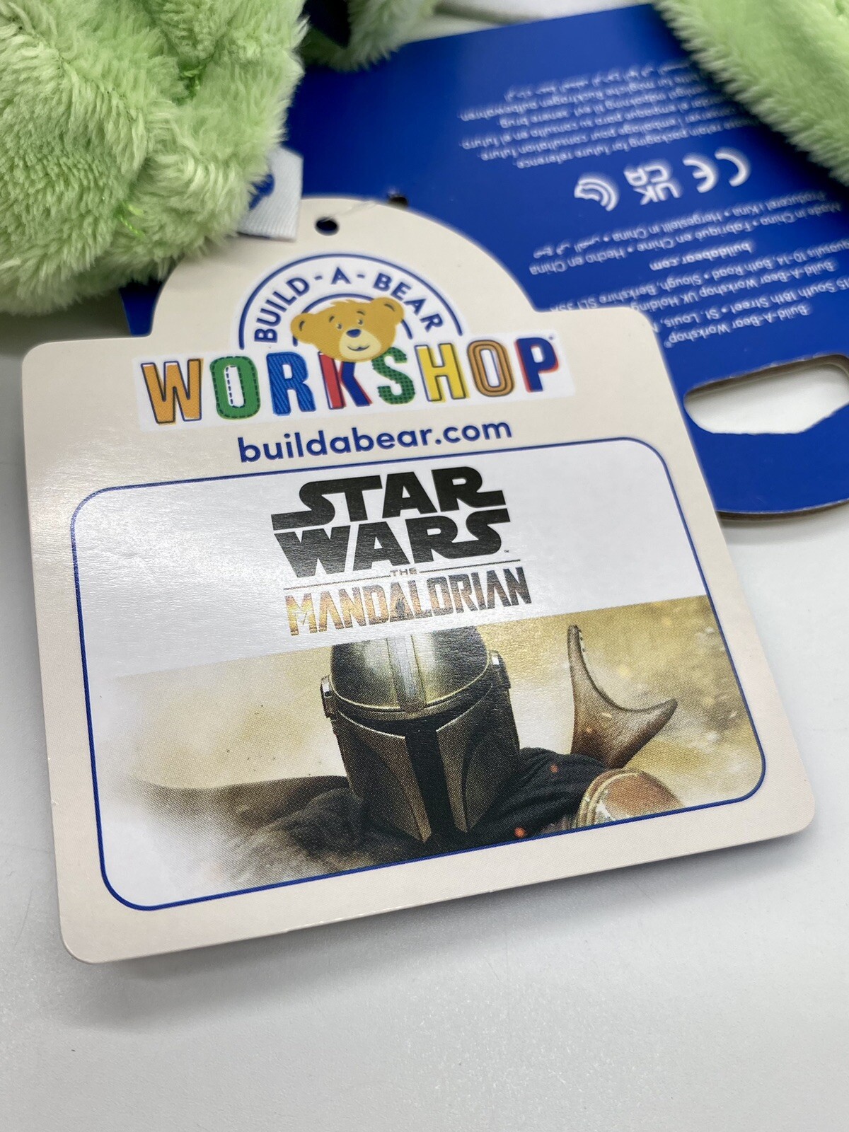 Build a Bear Star Wars Mandalorian Grogu Fuzzy Slippers Yoda NWT New w ...