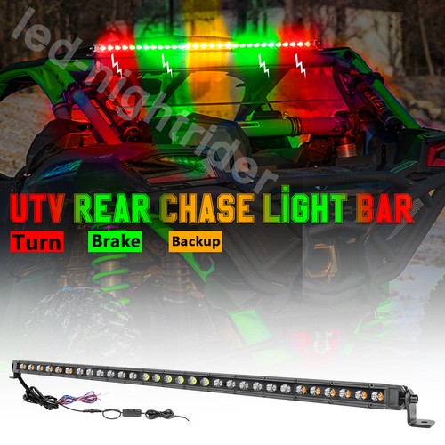 For Polaris RZR XP 4 1000 37" Rear LED Light Bar UTV Chasing Running ...