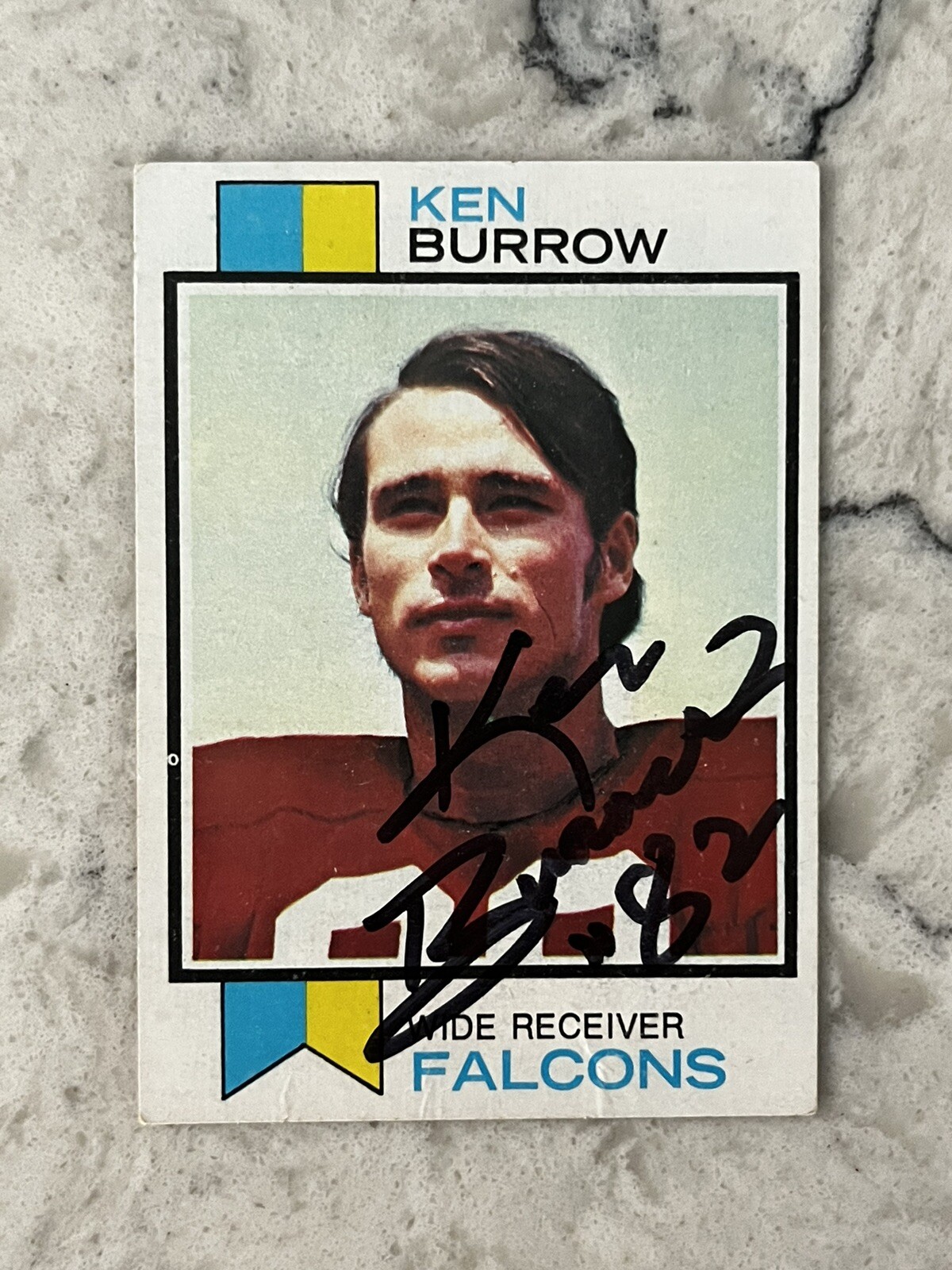 Ken Burrow Signed Atlanta Falcons Card 1973 | eBay
