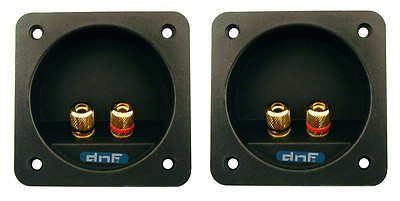 2 PACK SPEAKER BOX TERMINAL SQUARE TWIST CUP CONNECTOR SUBWOOFER ...