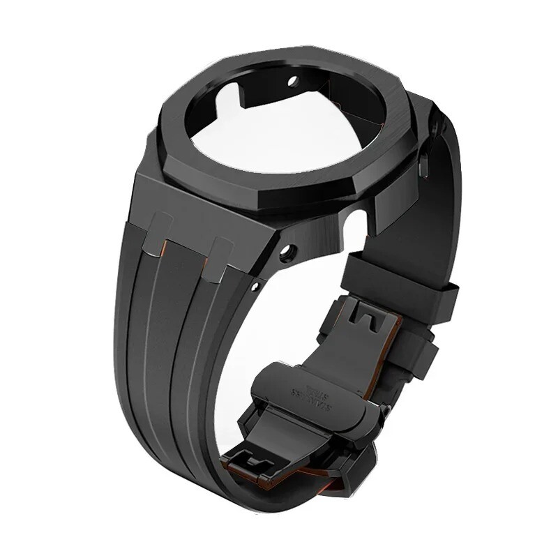 Stainless Steel Metal Watch Bezel Strap No Screw Mod Kit For Casioak ...