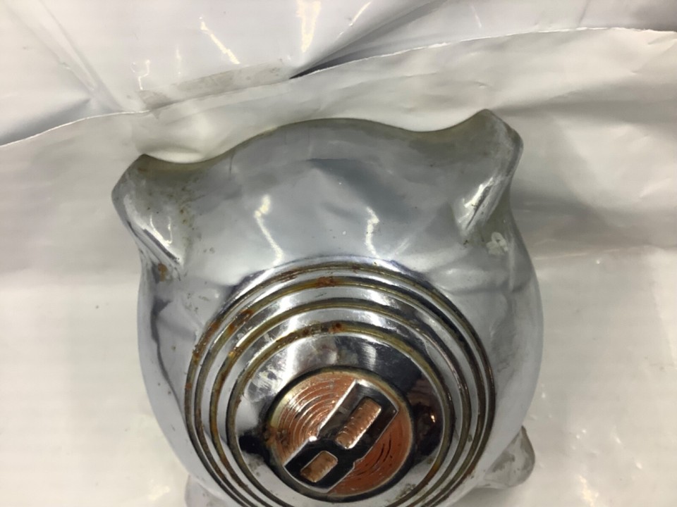 1949 1950 Ford V8 Bullet Nose Cone Grill Center Emblem Chrome OEM ...