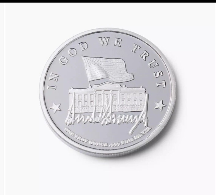 PRESIDENT TRUMP FIRST EDITION SILVER MEDALLION trump coin 2024 Official ...
