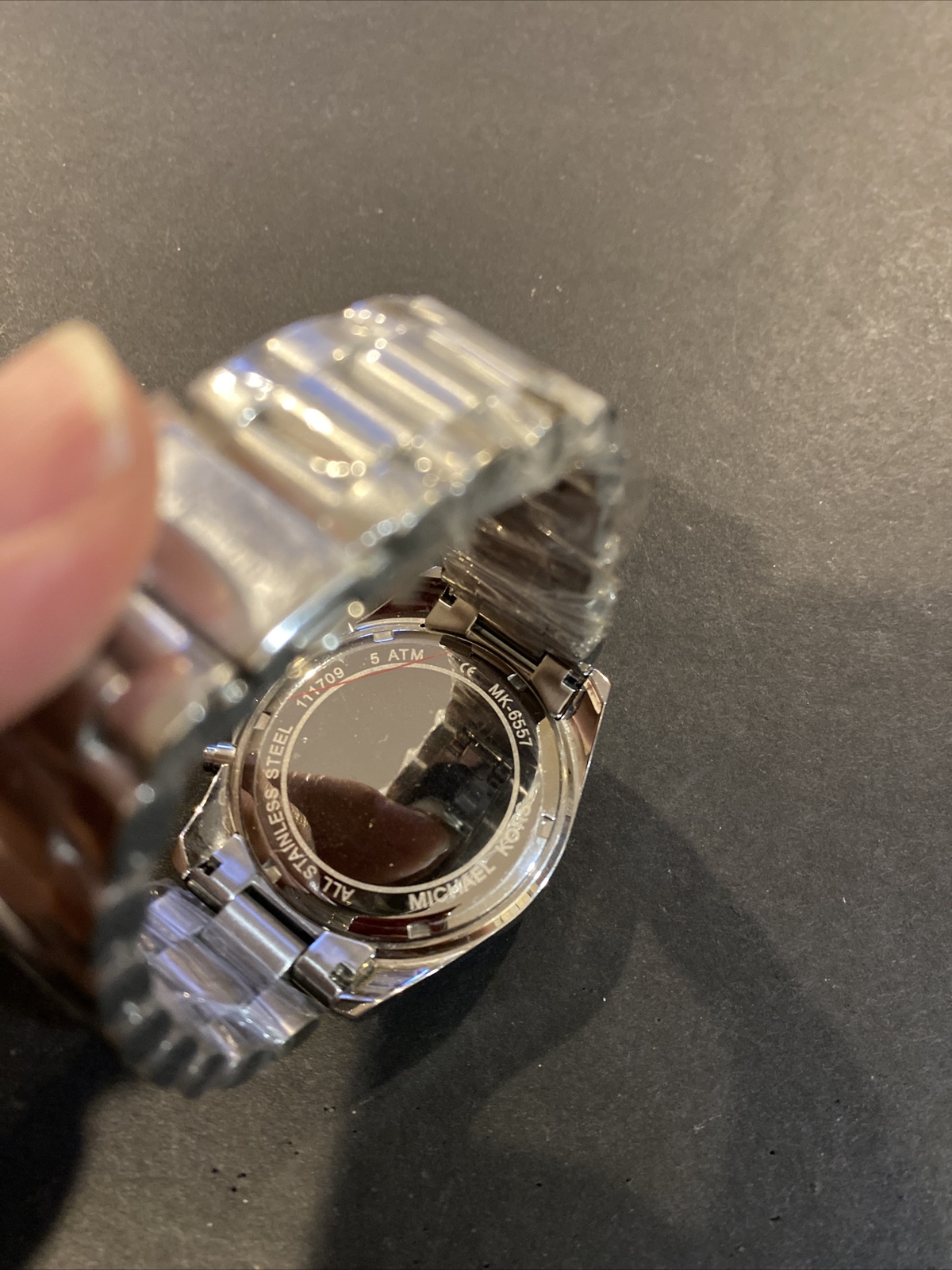 100 Michael Kors MK6557 Bradshaw Chronograph Gunmetal Dial Women's ...