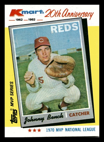 1982 Topps Kmart 20th Anniversary Johnny Bench HOF #18 NM-MINT | eBay