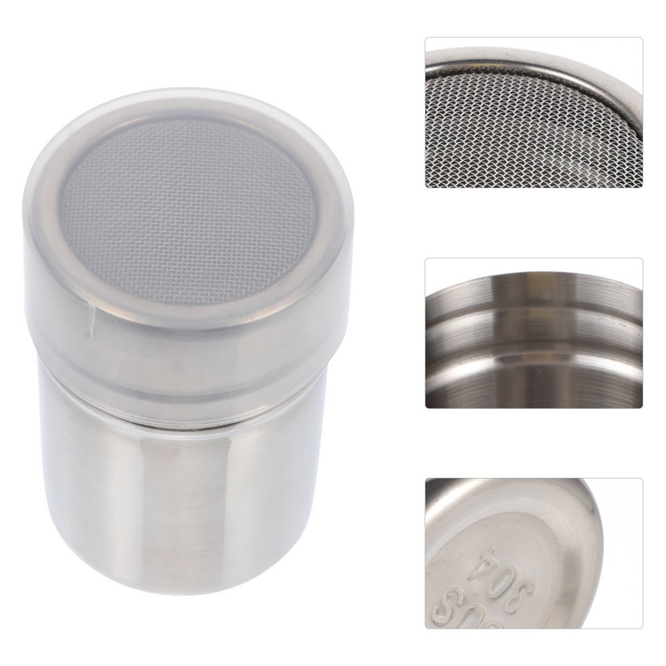 Powder Sugar Dispenser Cocoa Shaker Multi-functional Stainless Steel ...