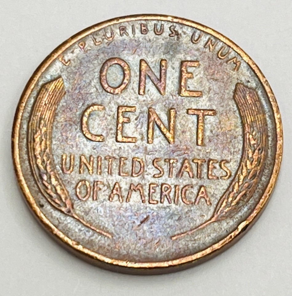 1944 Wheat Penny S-Mint Mark L On Rim US One Cent Small Coin Brown ...
