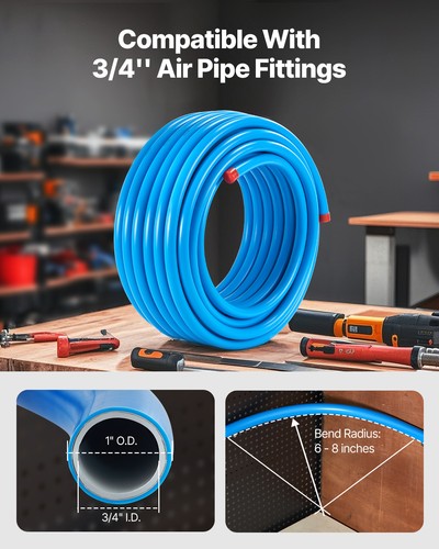 Uimoso Air Compressor Line Kit 3/4'' x 100FT HDPE/Aluminum Air Piping ...