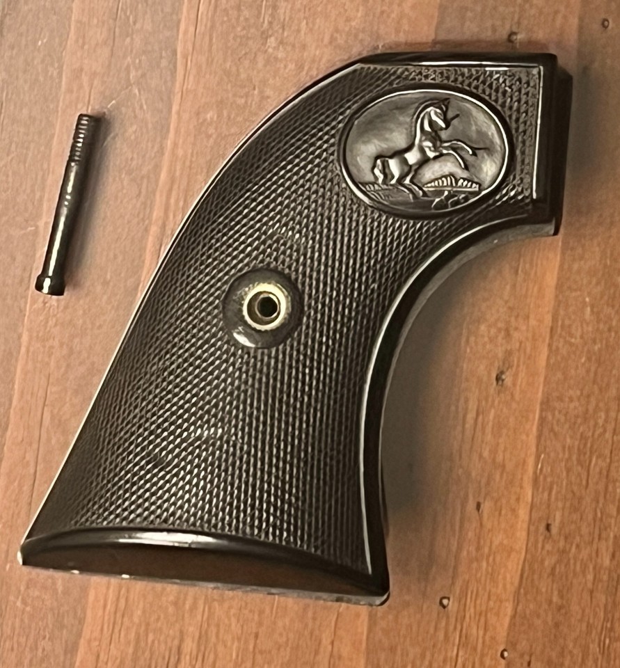 Original Colt Bakelite Single Action Revolver Grips Rampant Horse | eBay