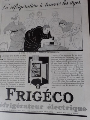 FRIGECO chez les ROMAINS publicité papier ILLUSTRATION 1931 eb | eBay