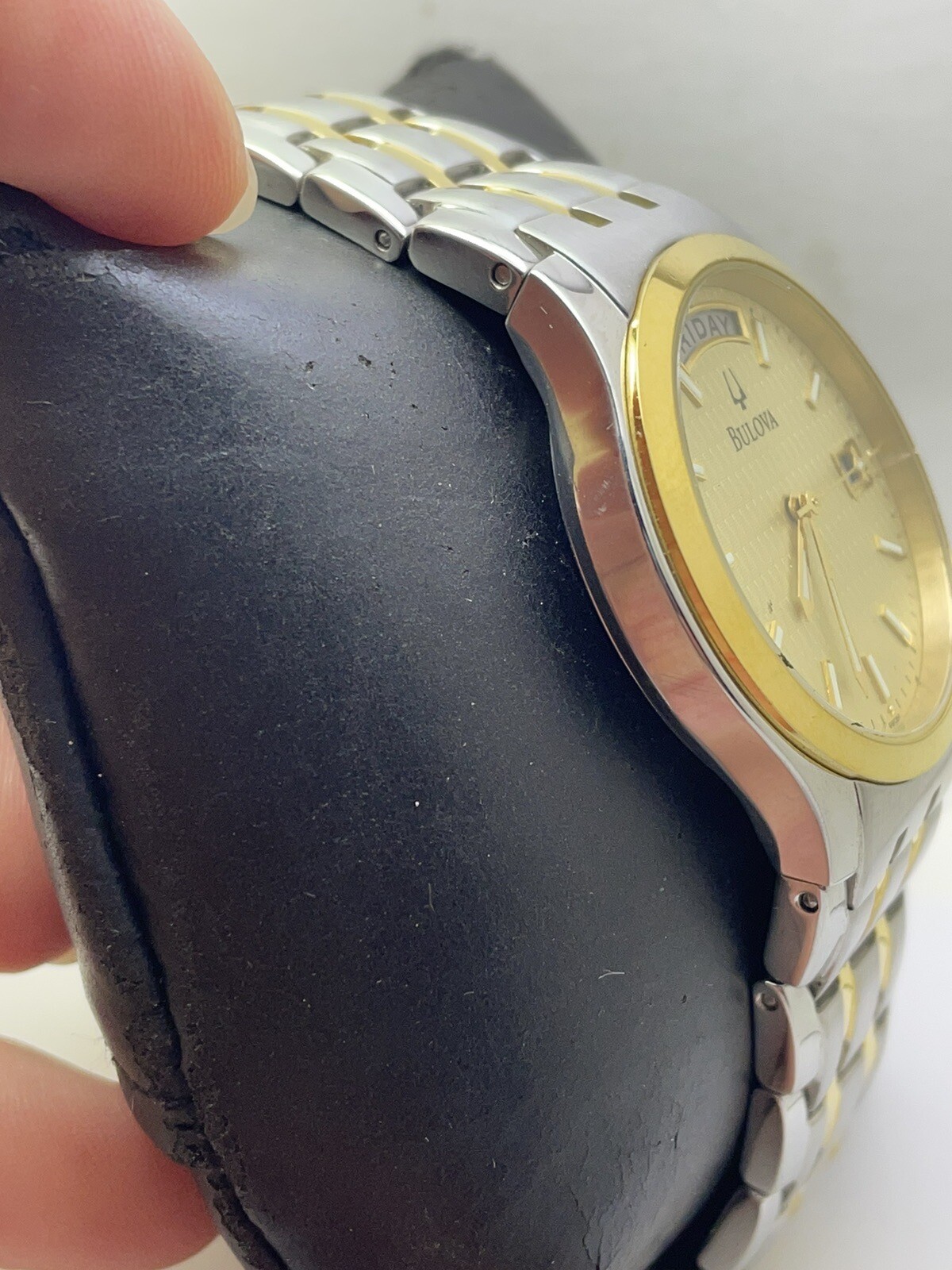 Bulova+Men%27s+98C60+Quartz+Champagne+Dial+Two-tone+Bracelet+36mm+Watch ...