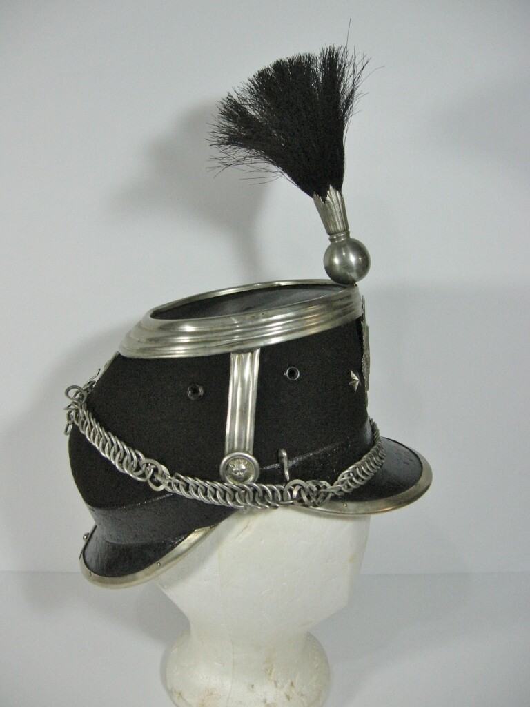 WWI Danish Swiss Royal Cavalry Dress Officers Shako with Horsehair ...