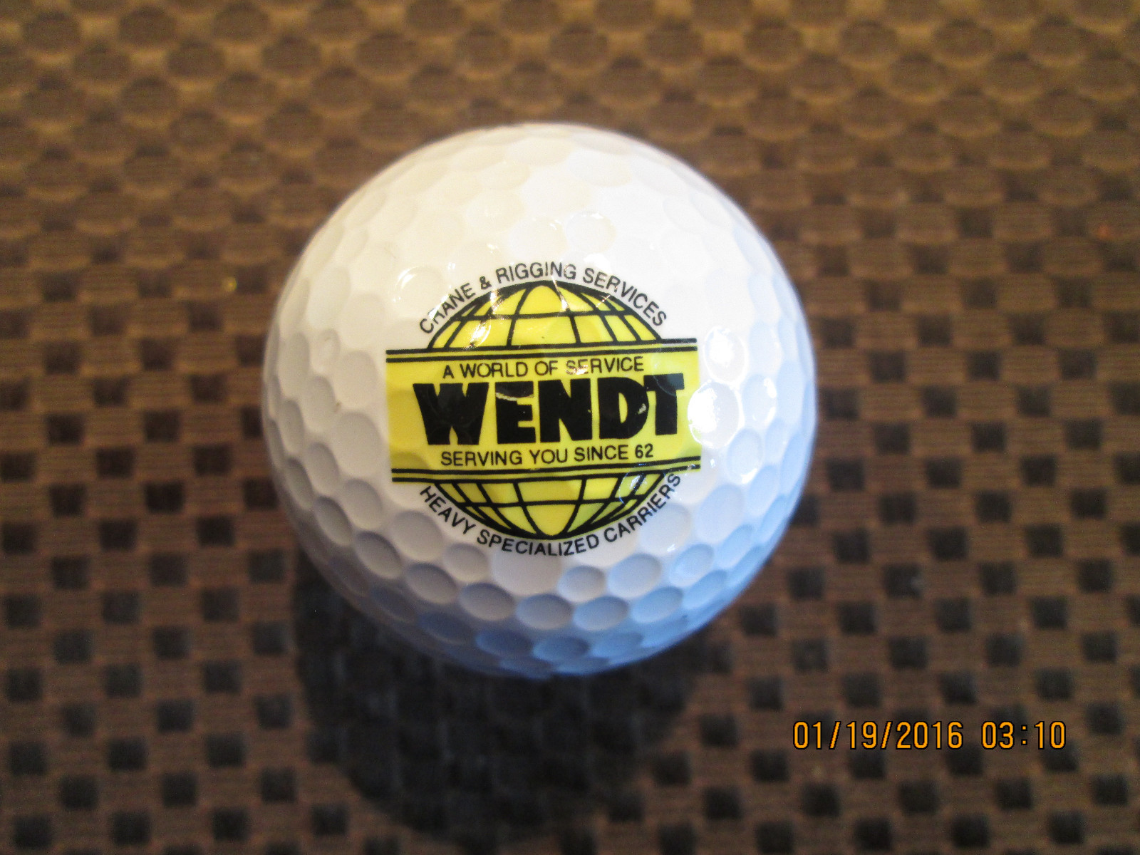 LOGO GOLF BALL-WENDT COMPANY....CRANE AND RIGGING SERVICES | eBay