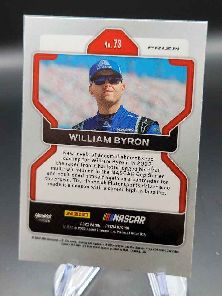 2022 Panini Prizm Racing William Byron Profiles Blue Prizm #73 | eBay