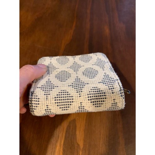 Thirty One Full Circle Weave Zip n Clip Wallet Blue Off White No SIgns ...