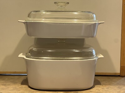 Corning Ware Cookmates 4 Piece White Casserole Dishes W/ Lids KA-DO-5 ...