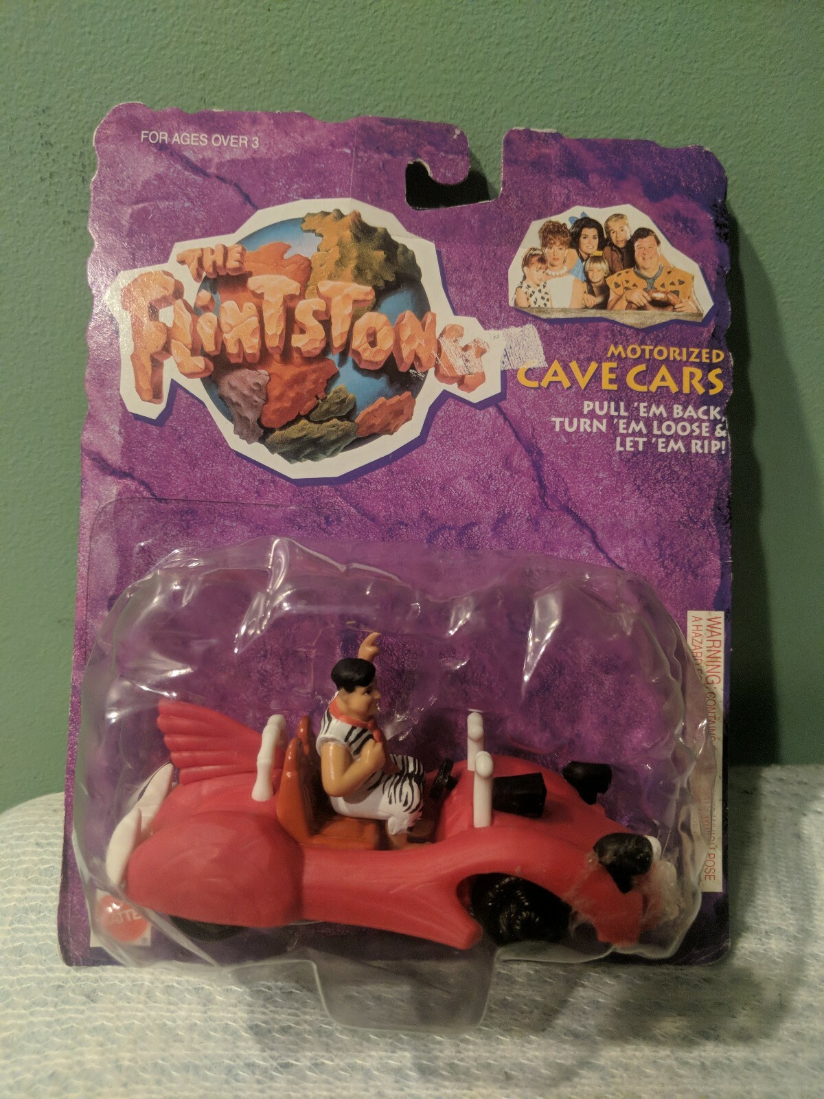The Flintstones Movie Fred Motorized Cave Cars Toy Pull 'Em Back Car | eBay
