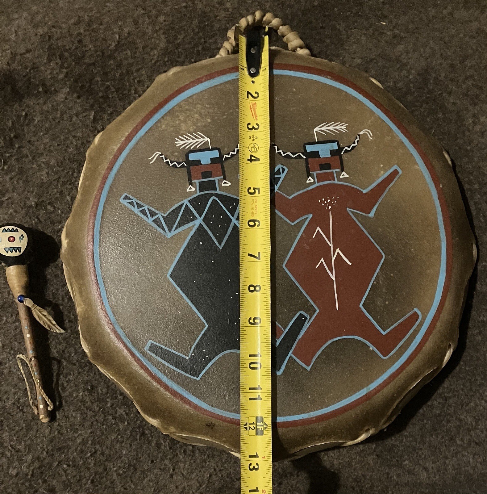 Taos Drum Company 13” Ceremonial Harvest Drum Hand Made Native American ...