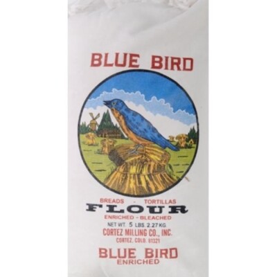 5 pound Blue Bird Flour Make great Fry Bread Cortez Mill in Cloth Bag ...