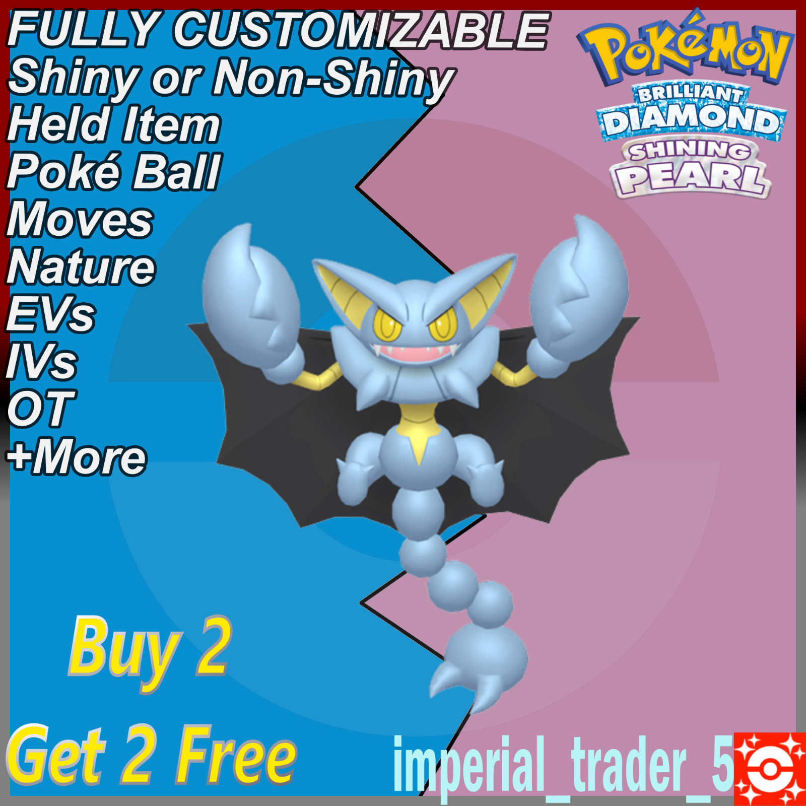 Pokemon Brilliant Diamond & Shining Pearl Shiny Gliscor 6IV ...