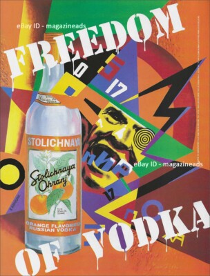 STOLICHNAYA Vodka 1-Page Magazine PRINT AD 1994 FREEDOM OF VODKA ohranj ...
