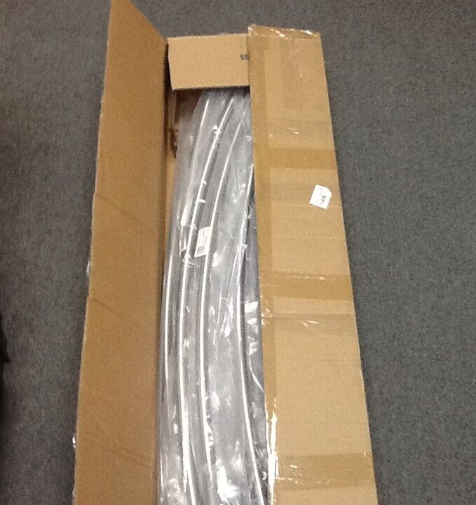 Moen 5-Foot Curved Fixed Mount Shower Curtain Rod w/ Pivoting Flange ...