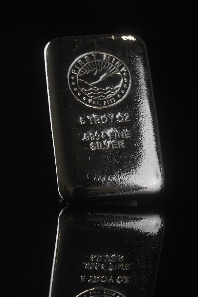 5 oz First Mint cast silver bullion bar .999 | eBay