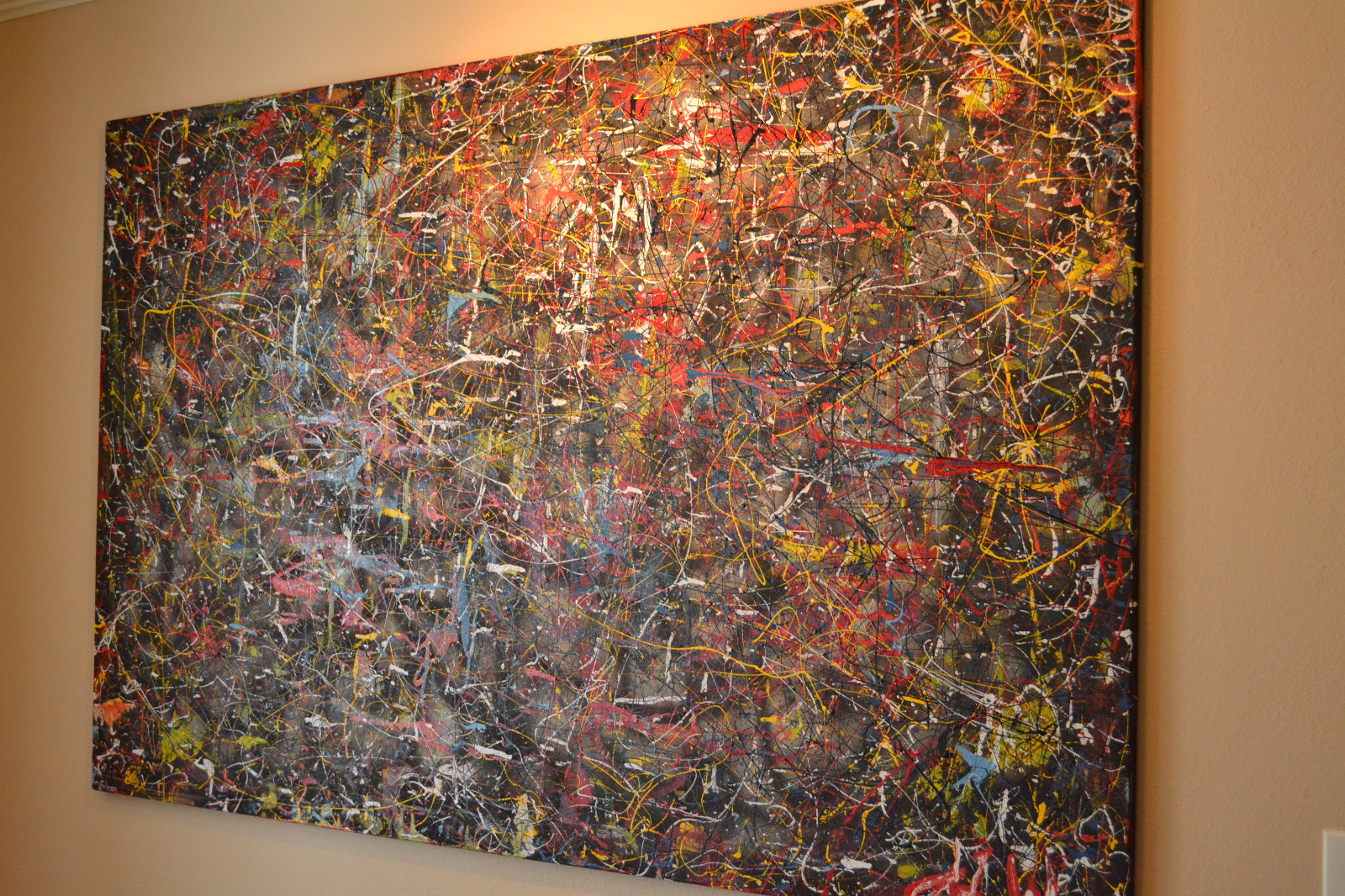 "Final Frontier" Abstract Pollock Print Large Painting Oil Original JLW ...