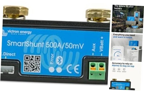 SmartShunt Battery Monitor (Bluetooth) - Victron Smart Shunt - 6.5V 500 ...
