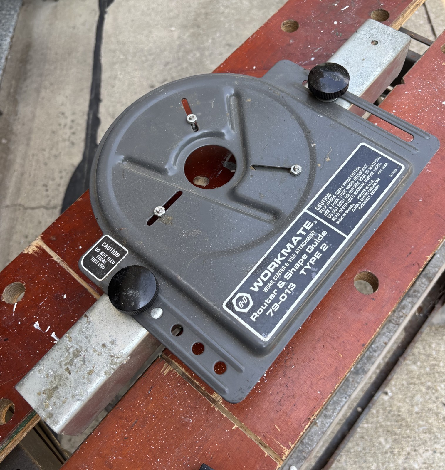 VINTAGE Black & Decker Workmate 79-013 Type 2, Router & Shape Guide ...