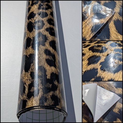 3 Layer Gloss Leopard Skin Vinyl Wrap - BUBBLE/AIR FREE Car/Vehicle ...