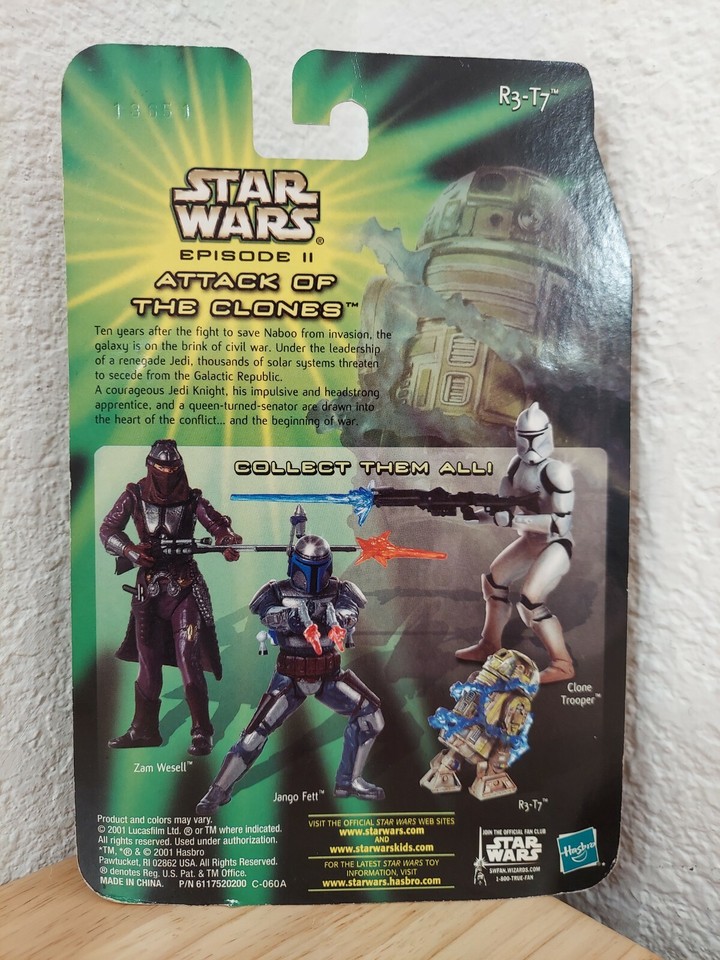 R3-T7 Star Wars Action Figure AotC Sneak Preview 2001 Hasbro ...