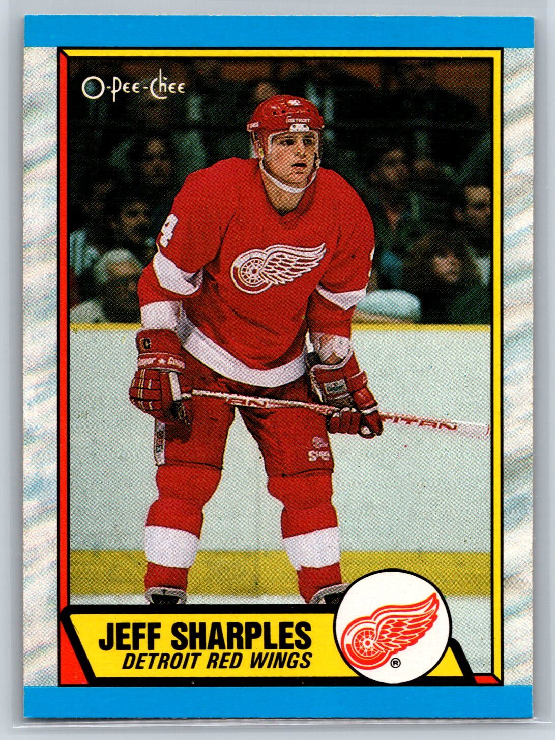 1989-90 O-Pee-Chee Jeff Sharples Detroit Red Wings #42 | eBay