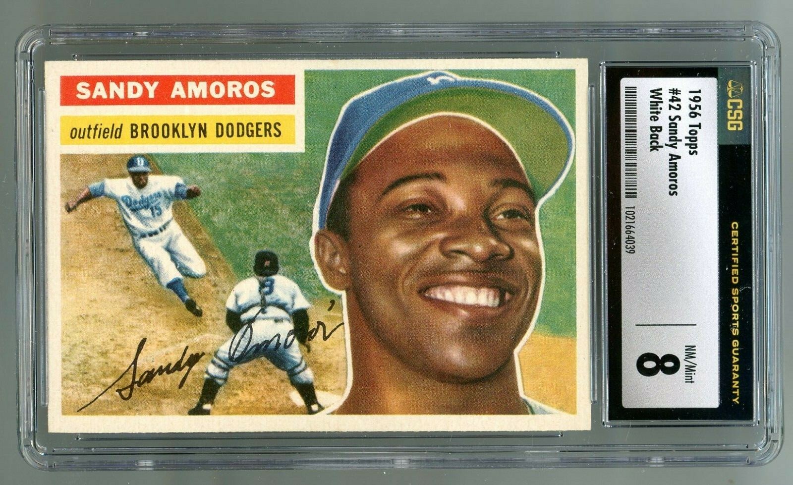 1956 Topps - Gray Back #42 Sandy Amoros for sale online | eBay
