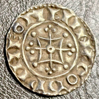 Rare William I Silver Two Star Type Penny, London Godwine Quadrilateral ...