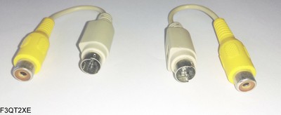 Lot 2: 6" 4pin Male S-Video-Out to RCA Female Composite-Out Video ...