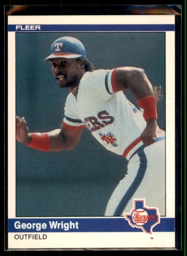 1984 Fleer George Wright #435 Texas Rangers | eBay