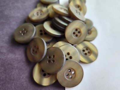 10 Olive Green color 4-hole sew through Buttons 21mm - 6mm rim | eBay