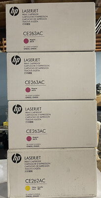Lot Of 4HP CE262A CE263A 648A Toner Cartridges SET CP4025 CP4525 | eBay