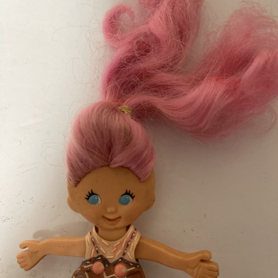 Flatsy Flat Bendy Doll with Pink Rooted Hair 1969 Hong Kong By Ideal | eBay
