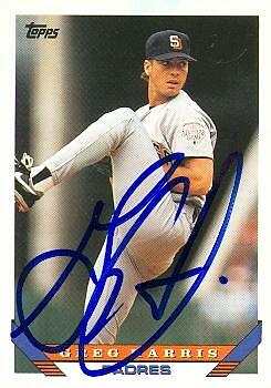 Greg Harris autographed Baseball Card (San Diego Padres) 1993 Topps ...