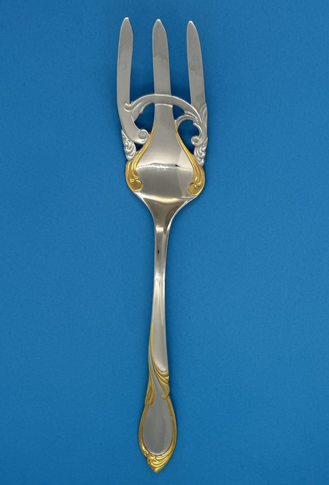 YAMAZAKI CACHE GOLD STAINLESS FLATWARE GLOSSY GOLD ACCENTED JAPAN ...