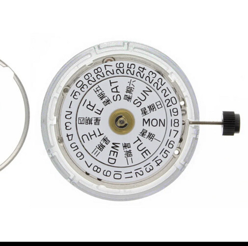 NEW GENUINE ETA 2836-2 WATCH MOVEMENT 25 JEWEL AUTOMATIC DAY DATE ...