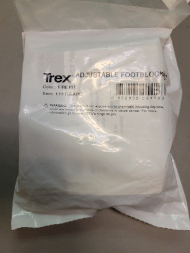 Trex Transcend Adjustable Footblock Fire Pit FPFTBLKPC CRUSH BLOCK RAIL ...