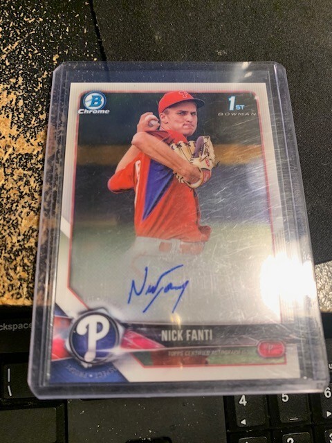 2018 BOWMAN CHROME NICK FANTI AUTOGRAPH 1ST BOWMAN ~ #CPA-NF | eBay