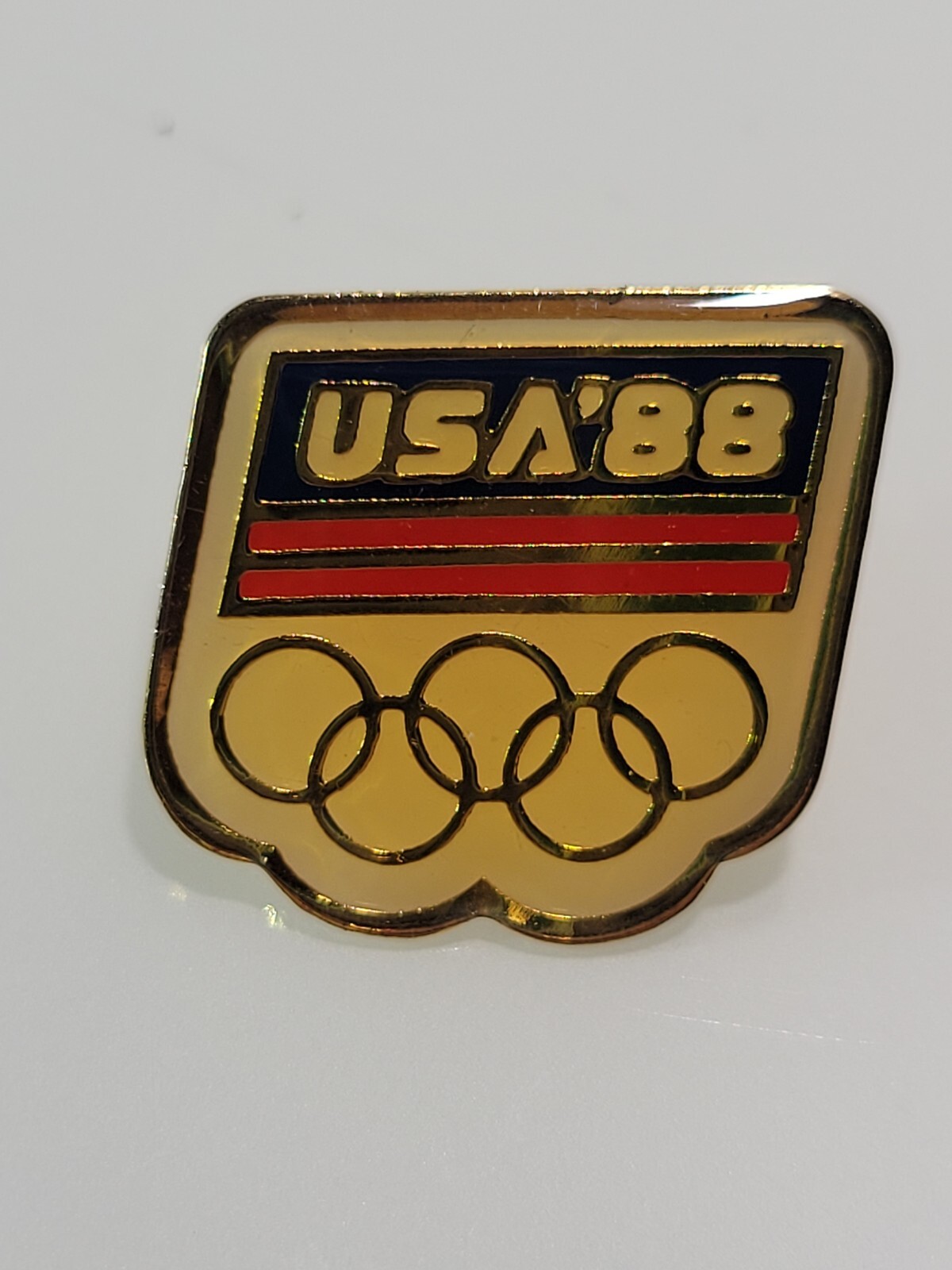 Vintage USA '88 United State Olympic Committe USOC Enamel Lape Pin | eBay