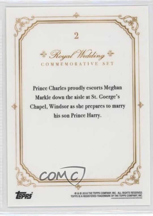 2018 Topps Royal Wedding King Charles III Prince Charles Meghan Markle ...