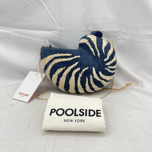 Poolside Womens The Anna Shell Clutch Crossbody Bag Straw Breakers ...