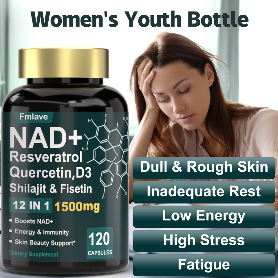 NAD Supplement, 1500Mg - Liposomal NAD+ Supplement with Resveratrol ...
